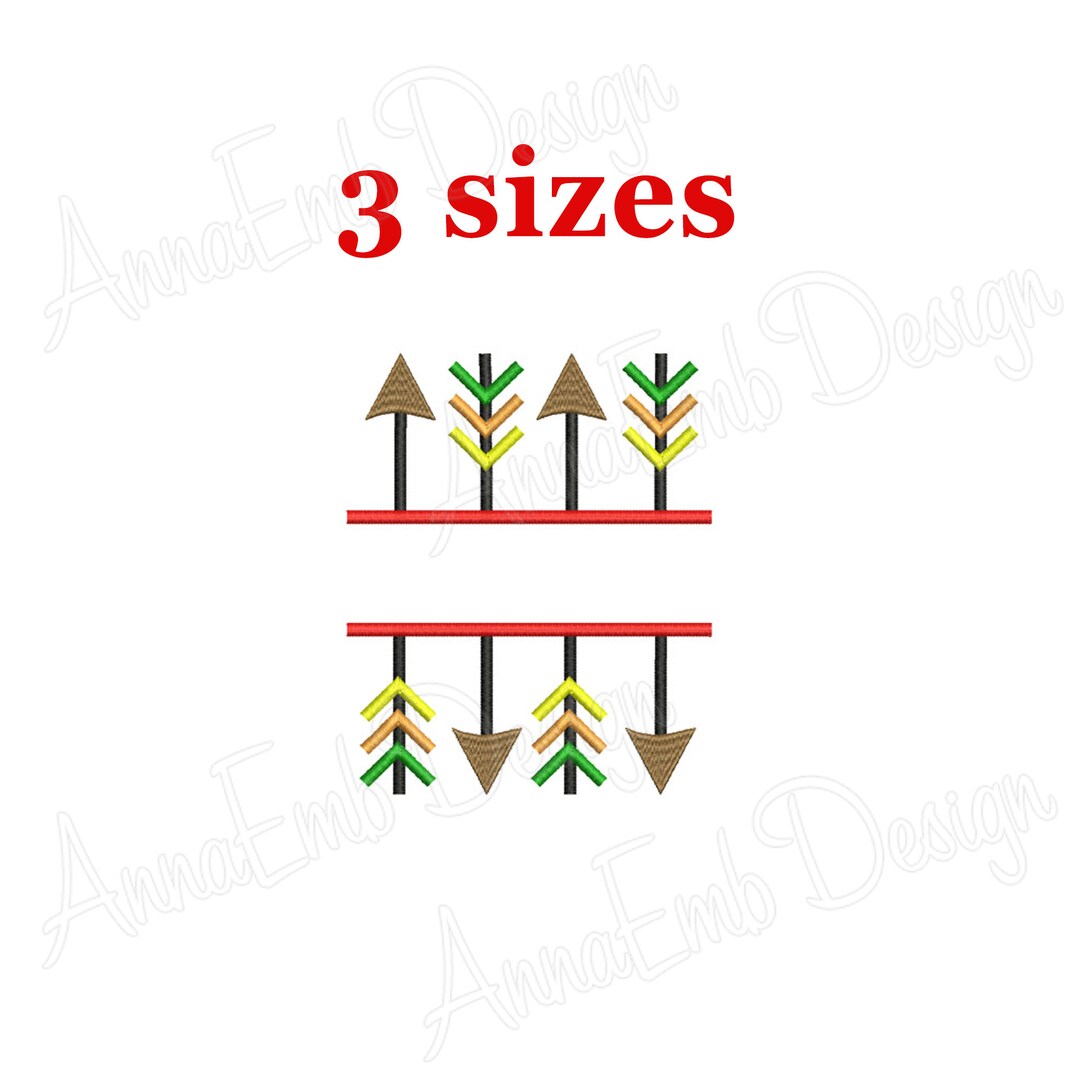 Arrow Embroidery Design. Arrow Monogram Embroidery Design. Arrow ...