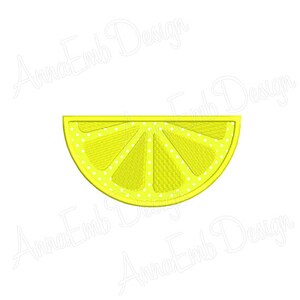 Lemon Applique Embroidery Design. Lemon Slice Applique Embroidery ...