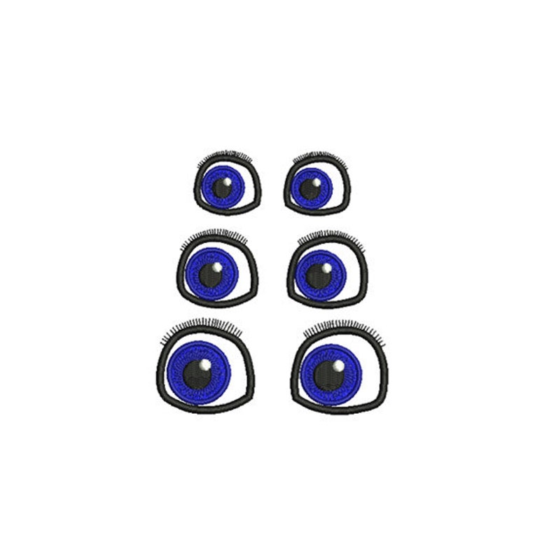 Eyes Embroidery Design. Eye Applique. Face Machine Embroidery - Etsy