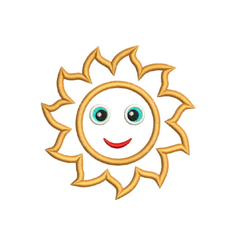 Sun Applique Embroidery Design. Sun Mini Applique Sun - Etsy Australia