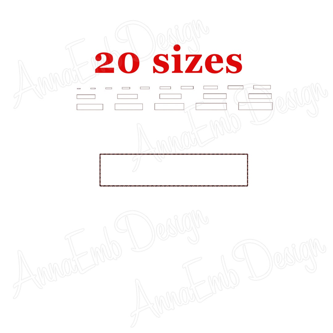 Rectangle Embroidery Design. Machine Embroidery Design. Mini Rectangle ...