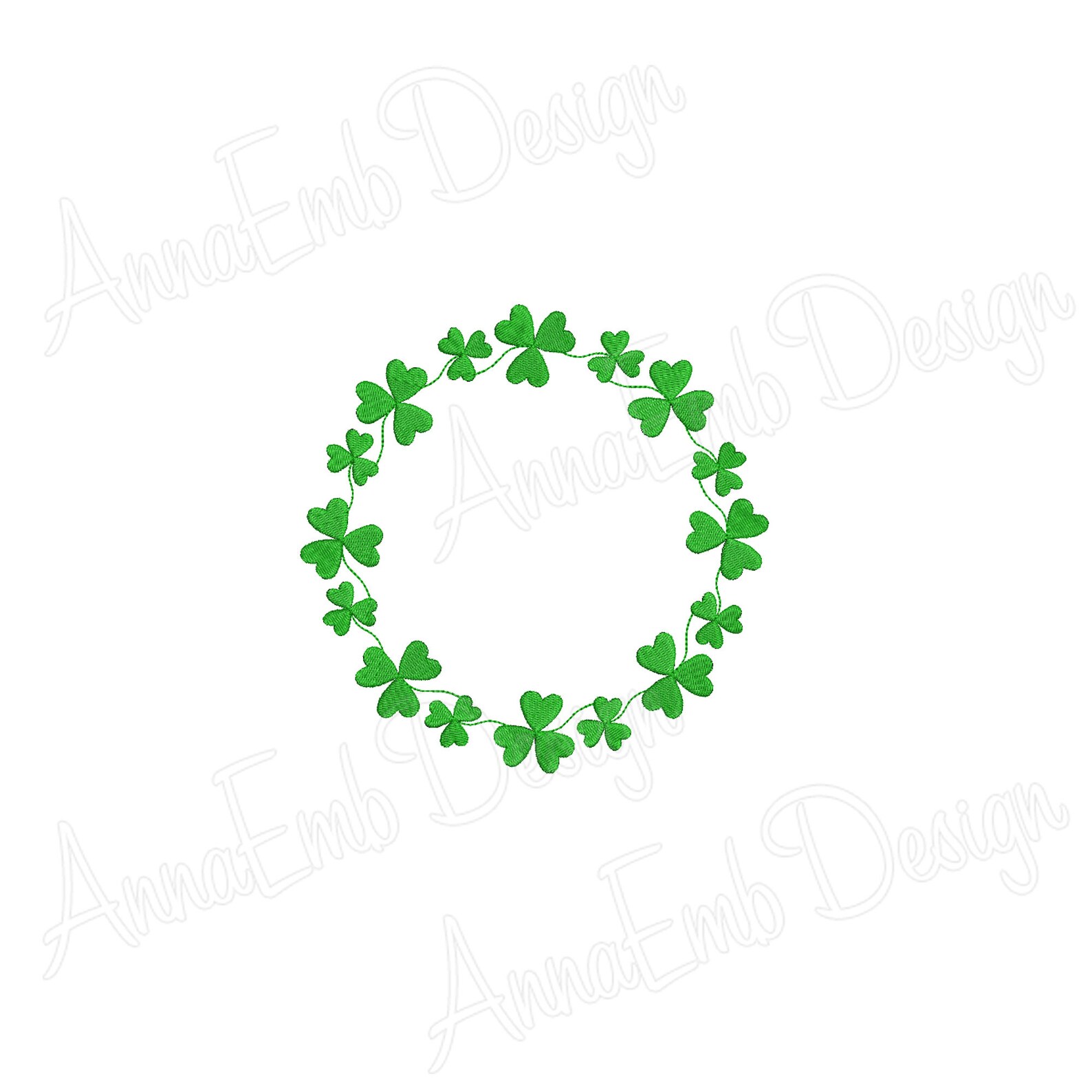 Diseño de bordado de trébol. Diseño de trébol. | Etsy
