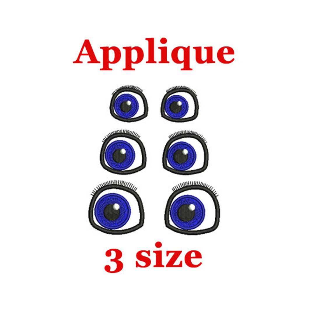 Eyes Embroidery Design. Eye Applique. Face Machine Embroidery Design ...