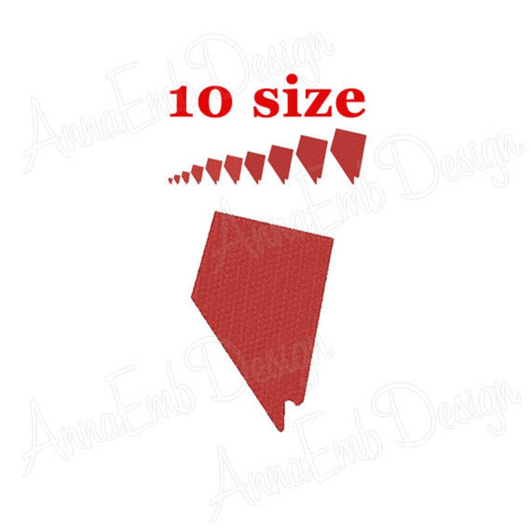 Nevada Embroidery Design. Nevada State Design. Machine Embroidery ...