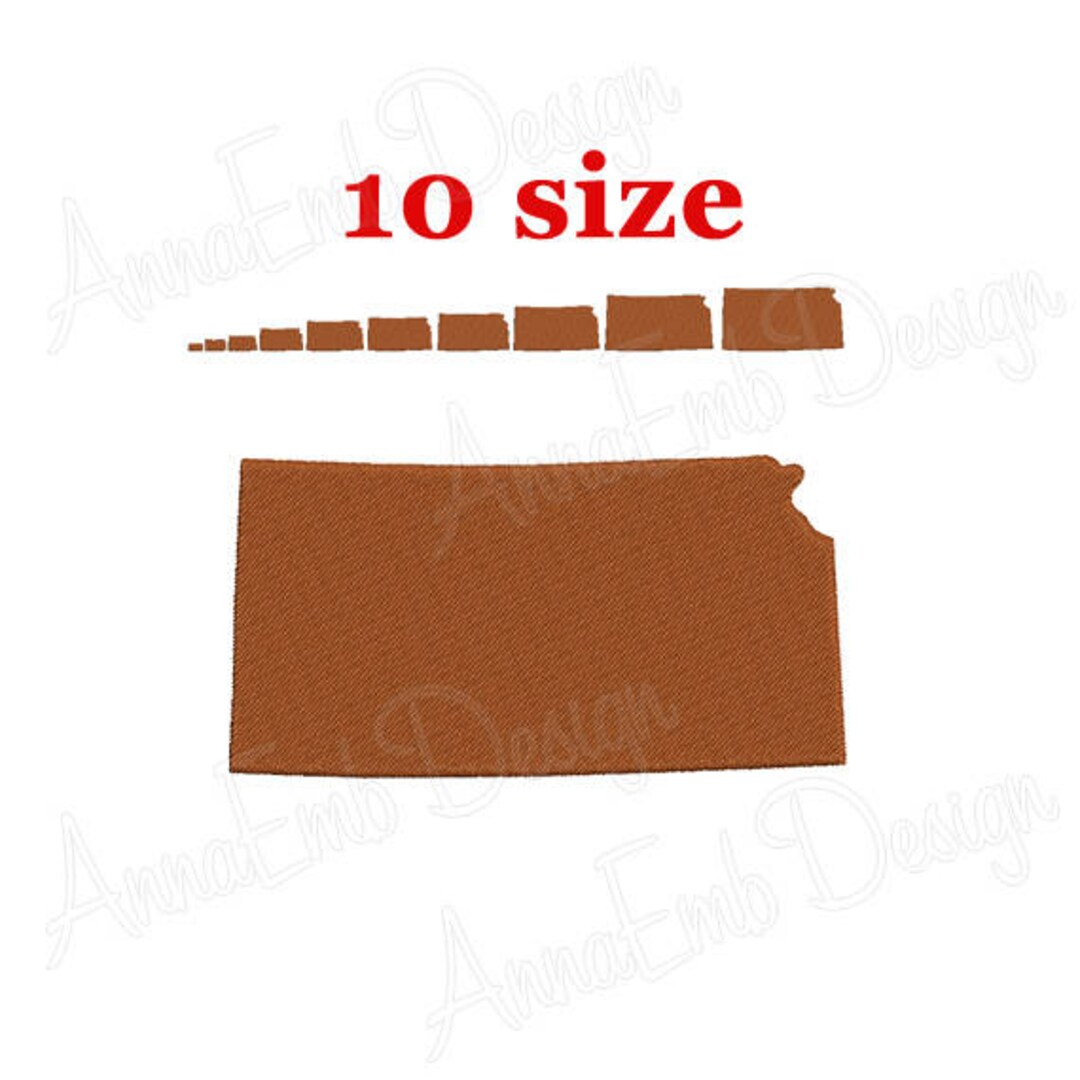 Kansas Embroidery Design. Kansas State Design. Machine Embroidery ...