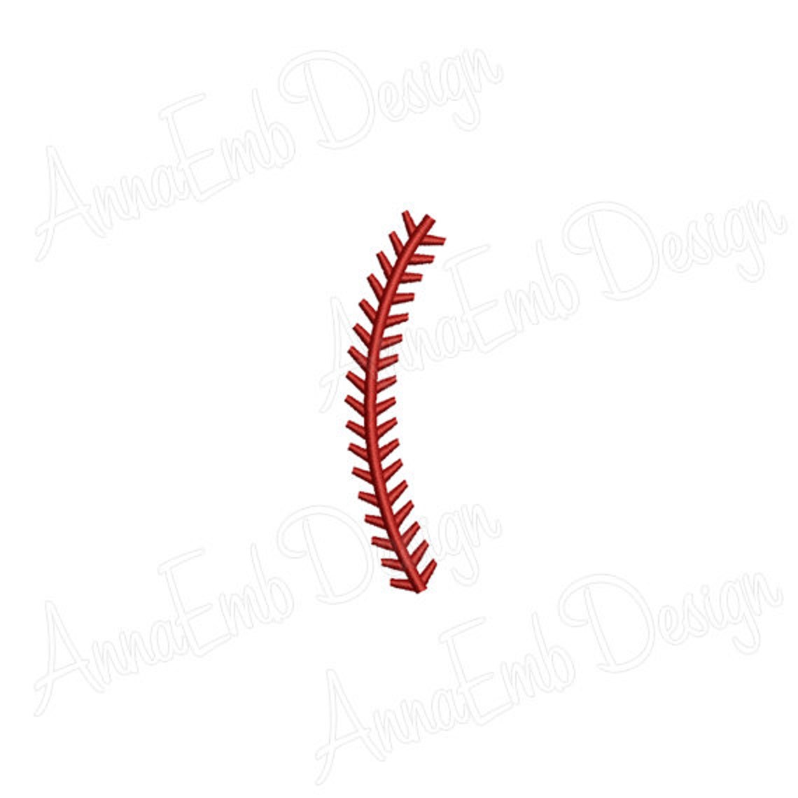 Baseball Laces Embroidery Design. Softball Laces Embroidery - Etsy