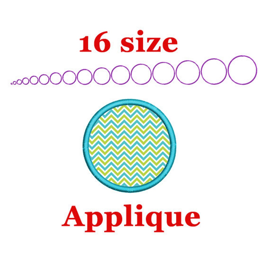Circle Applique Embroidery Design. Circle Monogram Applique. Circle ...