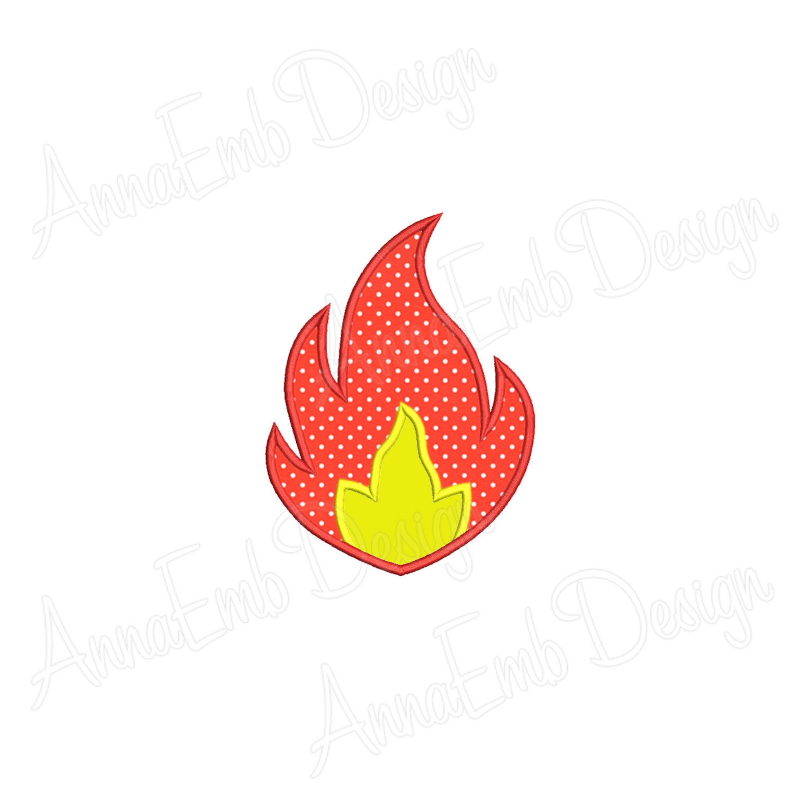 Flame Applique Embroidery Design. Flame Embroidery Design. | Etsy
