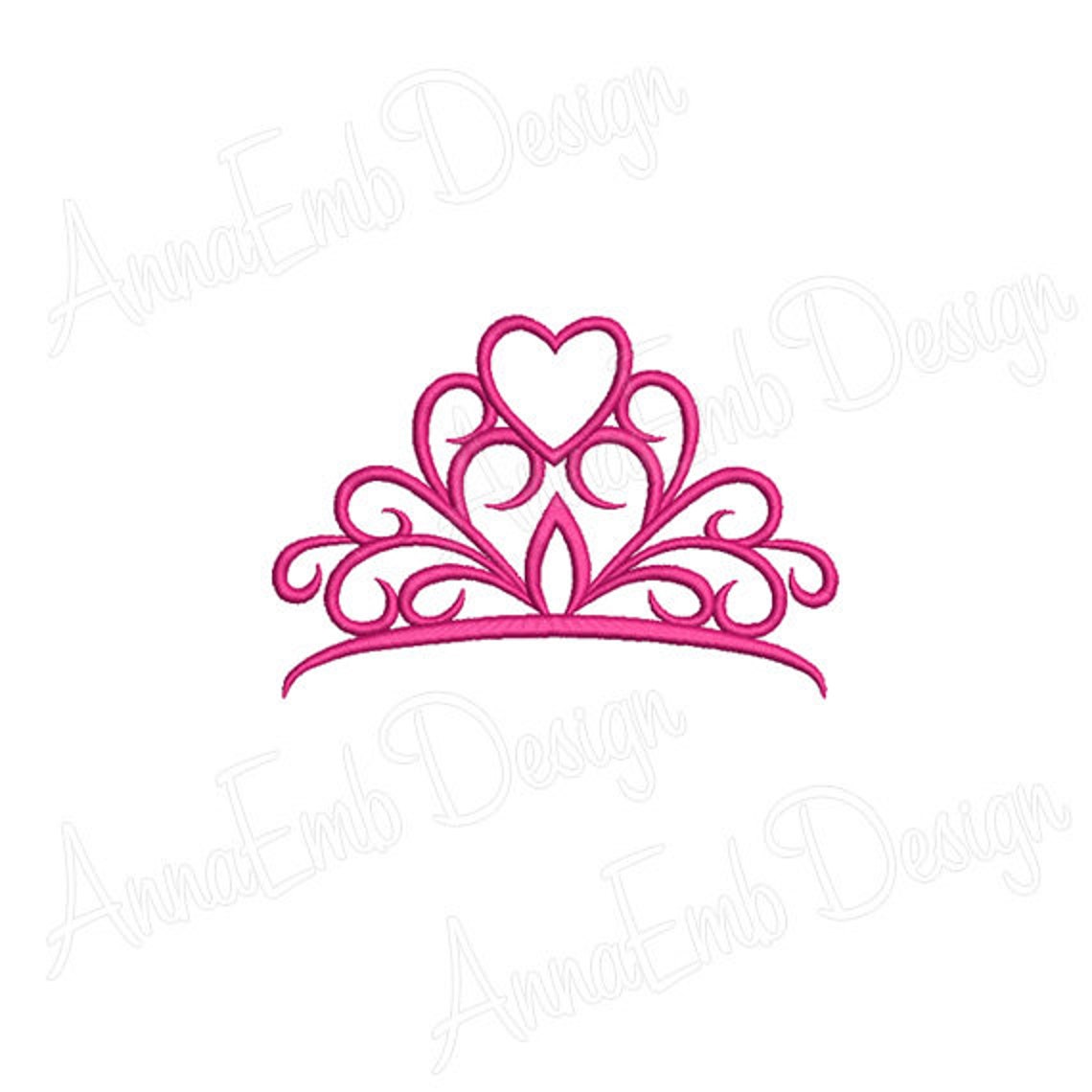 Princess Tiara Embroidery Design. Tiara Mini. Machine - Etsy Canada