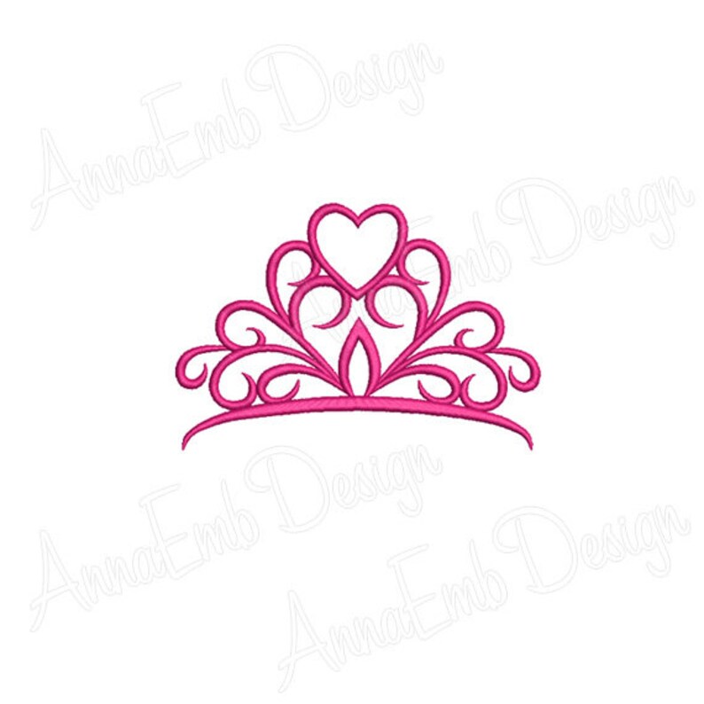 Princess Tiara Embroidery Design. Tiara Mini. Machine - Etsy Canada