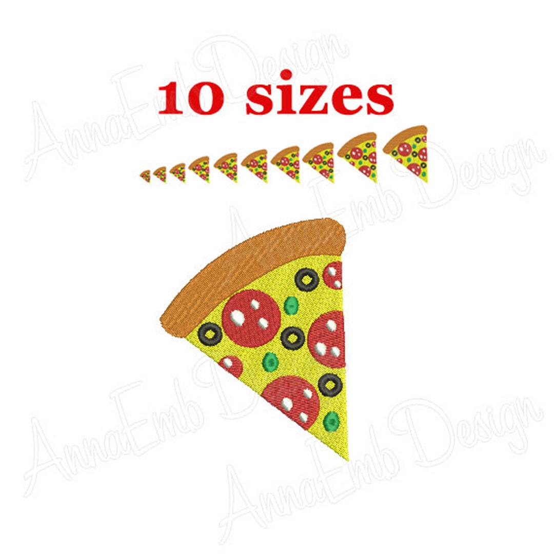 Pizza Slice Embroidery Design. Pizza Slice Design. Mini Pizza Slice ...