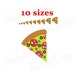 Pizza Slice Embroidery Design. Pizza Slice Design. Mini Pizza | Etsy