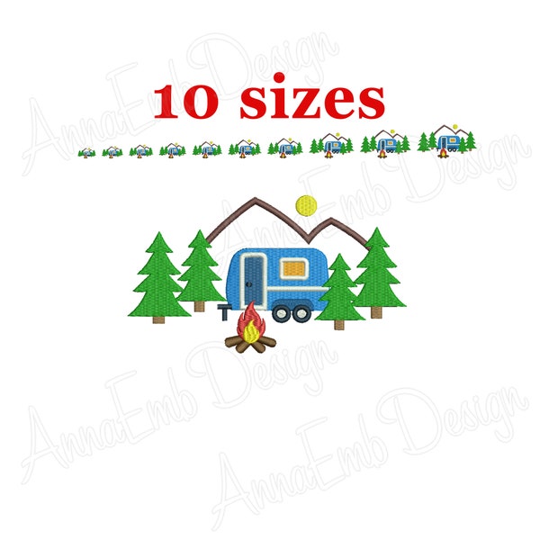 Camper Embroidery - Etsy
