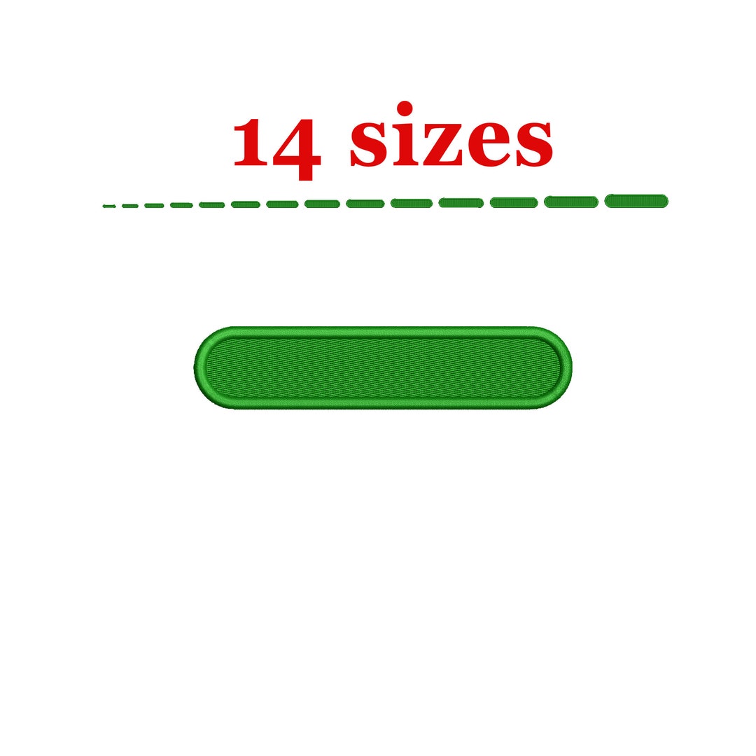 Rounded Rectangle Embroidery Design. Rectangle Mini Embroidery ...