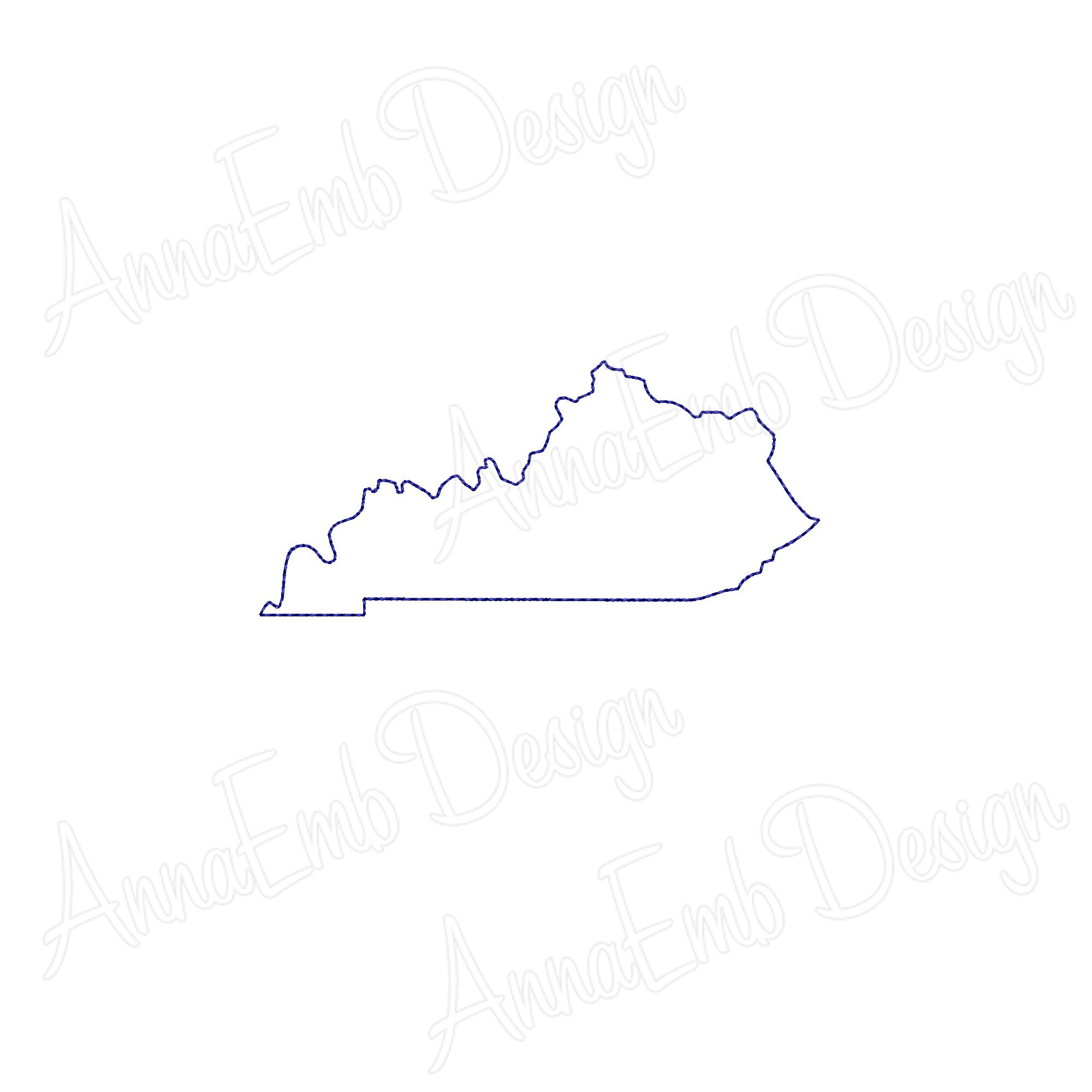 Kentucky Embroidery Design Kentucky State Design Machine Embroidery ...