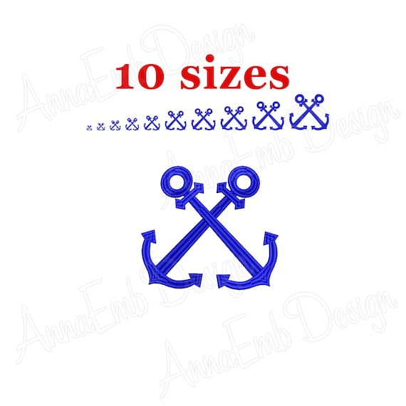 Anchor Embroidery Design. Mini Anchor Design. Anchor | Etsy
