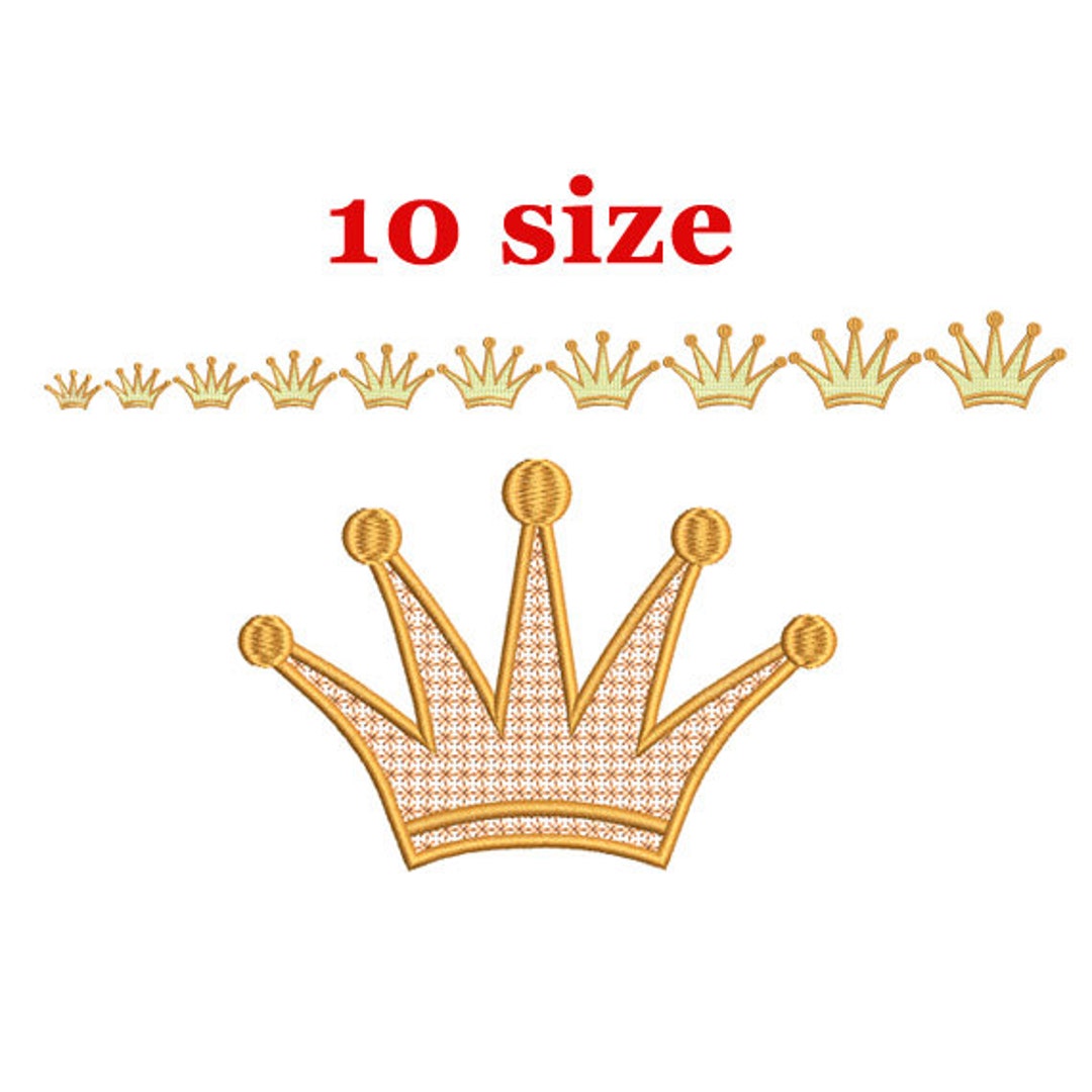 Crown Embroidery Design. Machine Embroidery Design. Tiara Embroidery ...