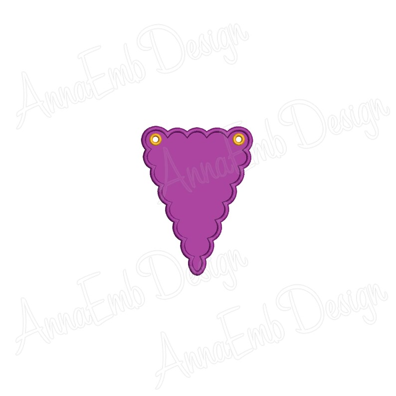 Scallop Triangle Banner Embroidery Design. Triangle Applique Embroidery ...