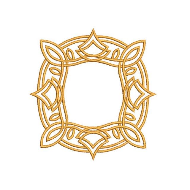 Monogram Border Embroidery Design. Frame Border Embroidery Design ...