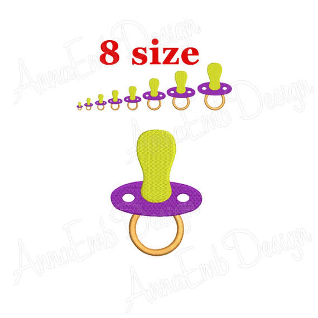 Pacifier Embroidery Design. Baby Pacifier Embroidery Design. Machine ...
