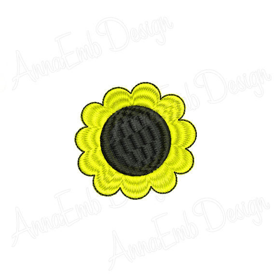 Flower Mini Embroidery Design. Sunflower Mini Embroidery - Etsy