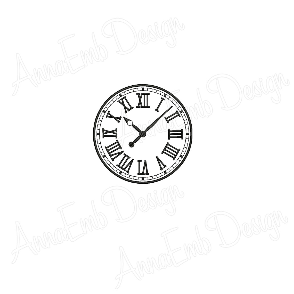 Clock Embroidery Design. Clock Face Embroidery Design. Machine ...