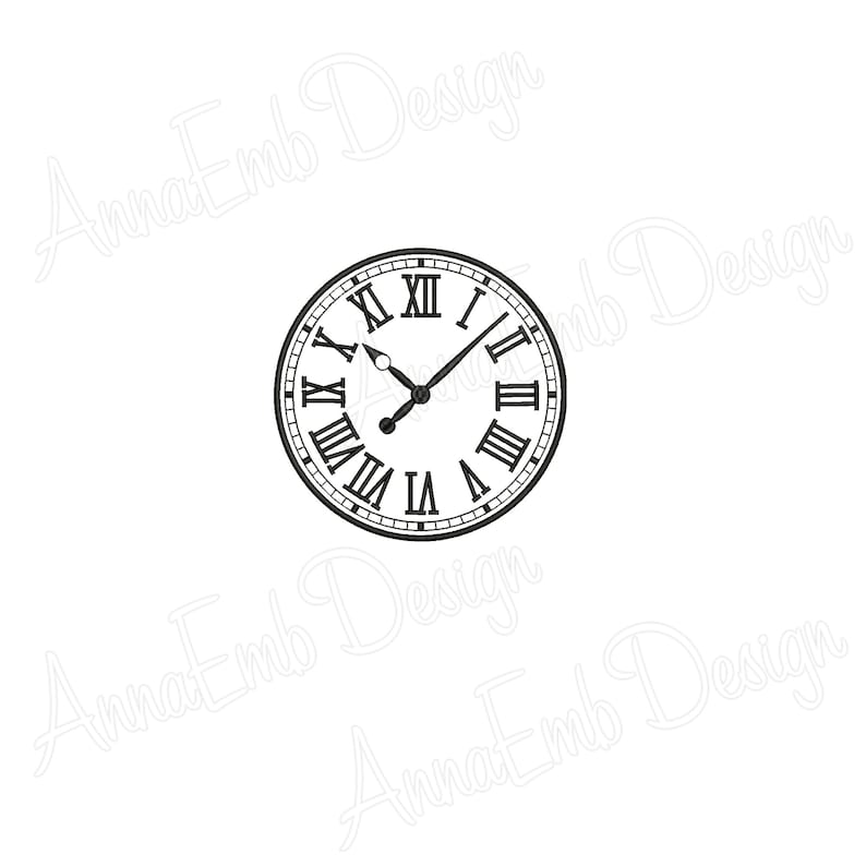 Clock Embroidery Design. Clock Face Embroidery Design. Machine ...