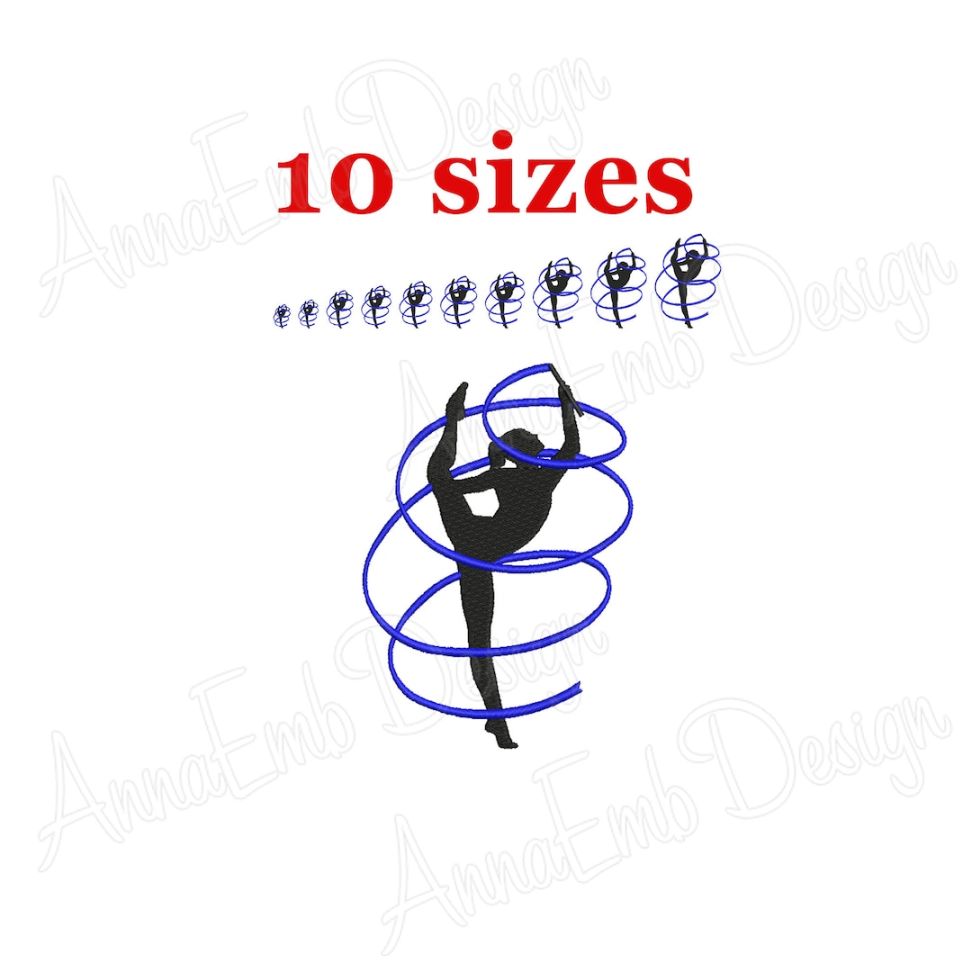 Gymnast Embroidery Design. Machine Embroidery Design. Mini Gymnast ...