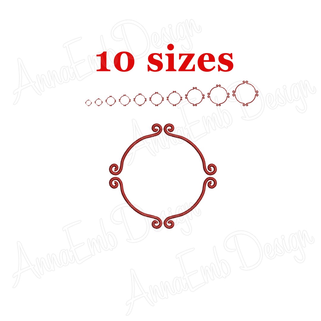 Monogram Frame Embroidery Design. Monogram Font Frame. Machine ...