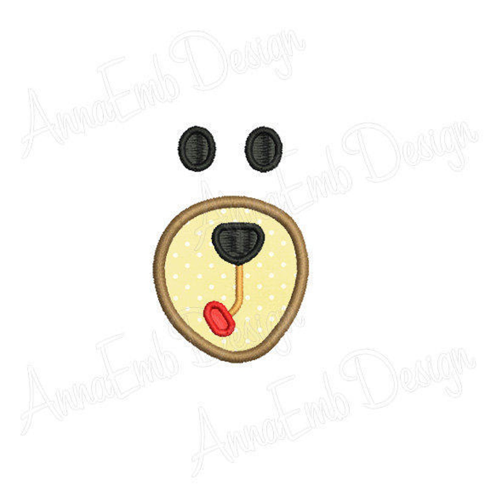 Face Embroidery Design. Face Applique Machine Embroidery - Etsy