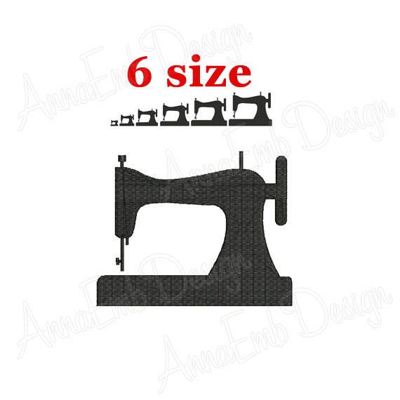 Sewing Machine Embroidery Design. Sewing Machine Silhouette. - Etsy