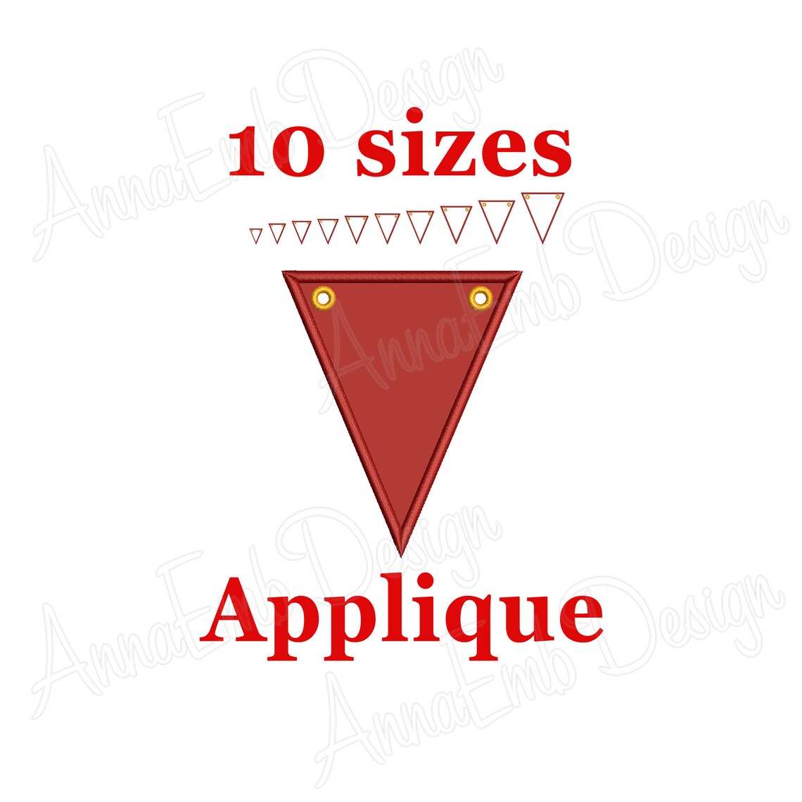 Triangle Banner Embroidery Design. Triangle Applique - Etsy
