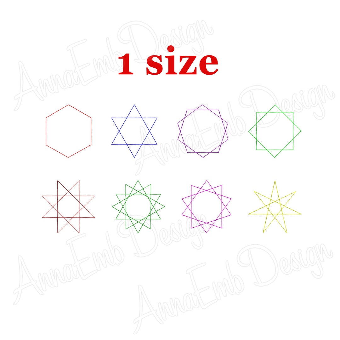 Star Embroidery Design. Machine Embroidery Design. Mini Star Embroidery ...