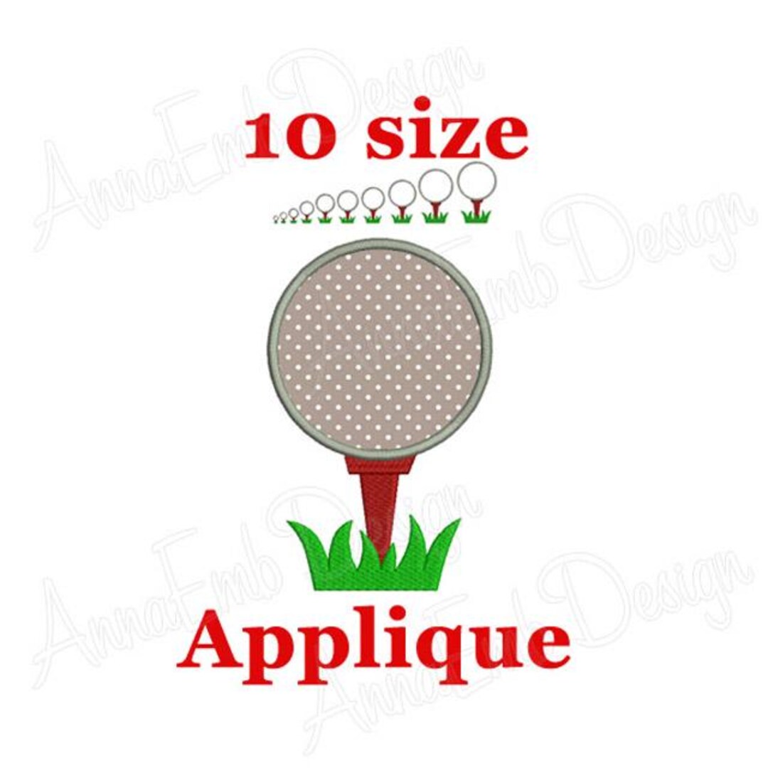 Golf Ball Applique Embroidery Design. Golf Ball Embroidery. Mini Golf ...