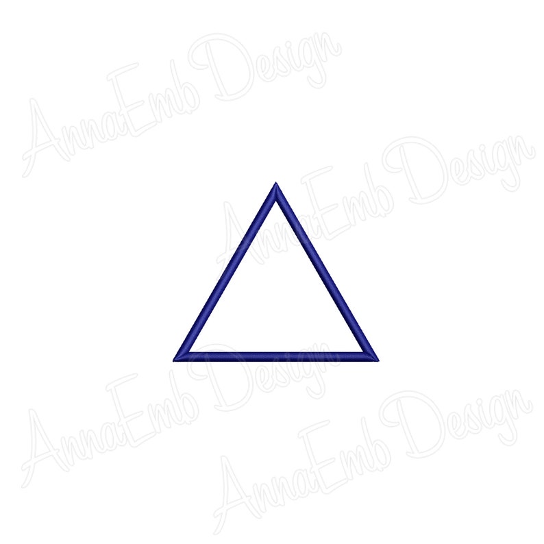 Triangle Applique Embroidery Design. Triangle Monogram | Etsy