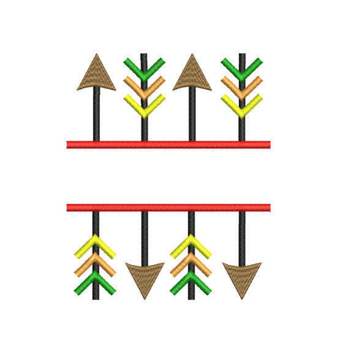 Arrow Embroidery Design. Arrow Monogram Embroidery Design. | Etsy