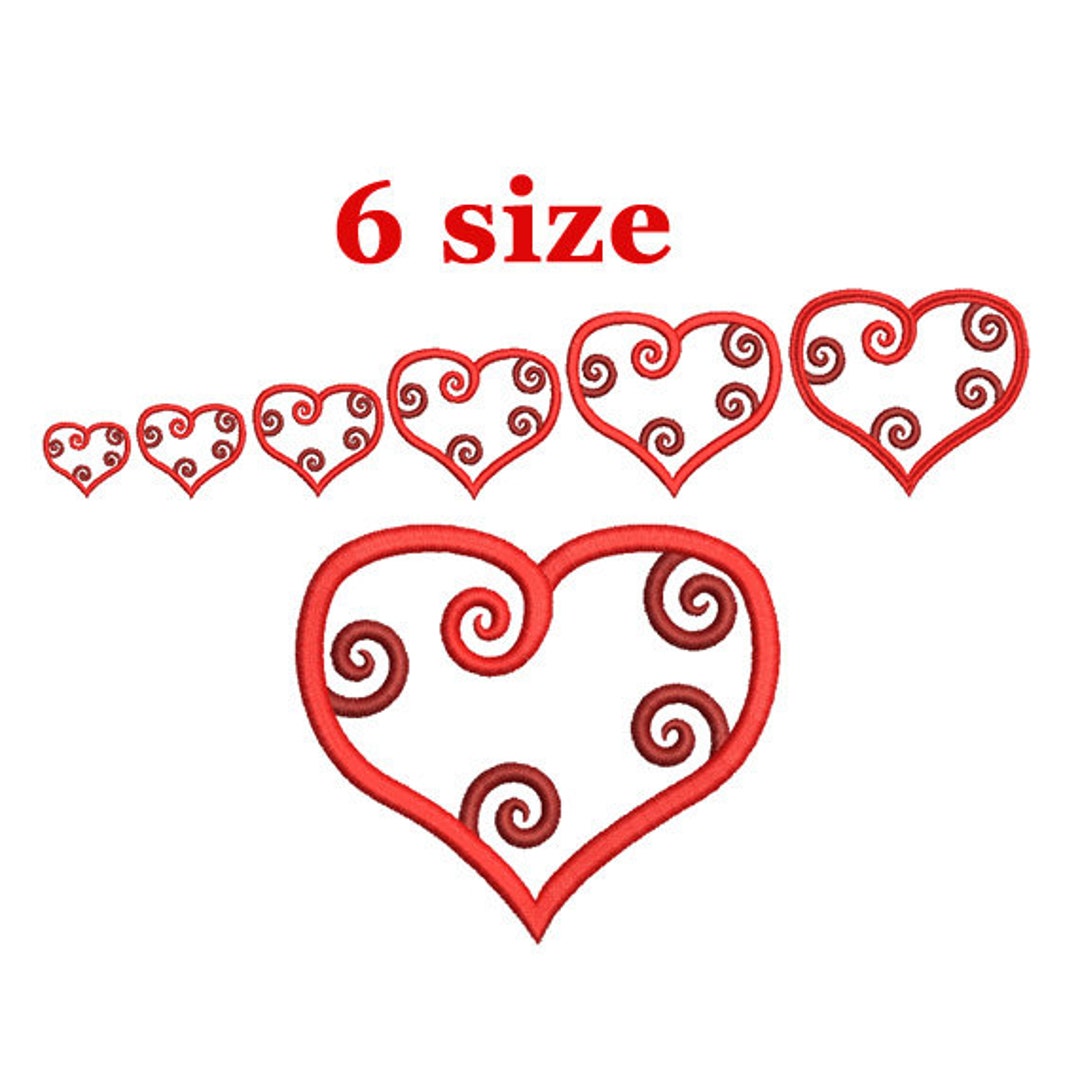 Heart Machine Embroidery Design. Love Design. Valentine Embroidery ...
