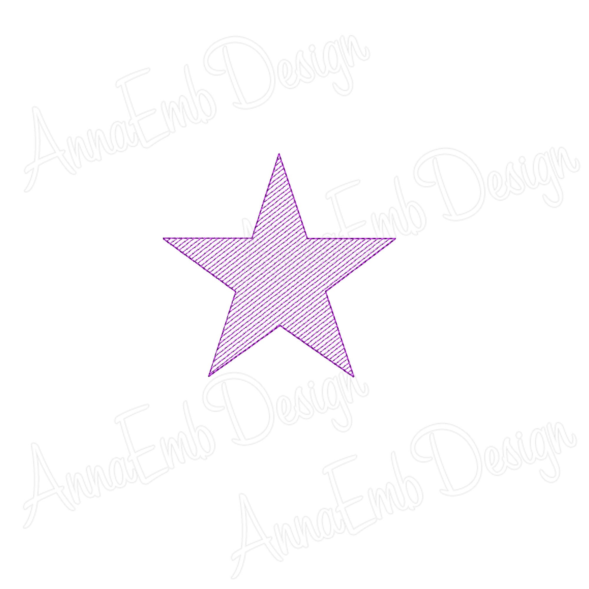Star Embroidery Design. Star Machine Embroidery. Star Silhouette. Mini ...