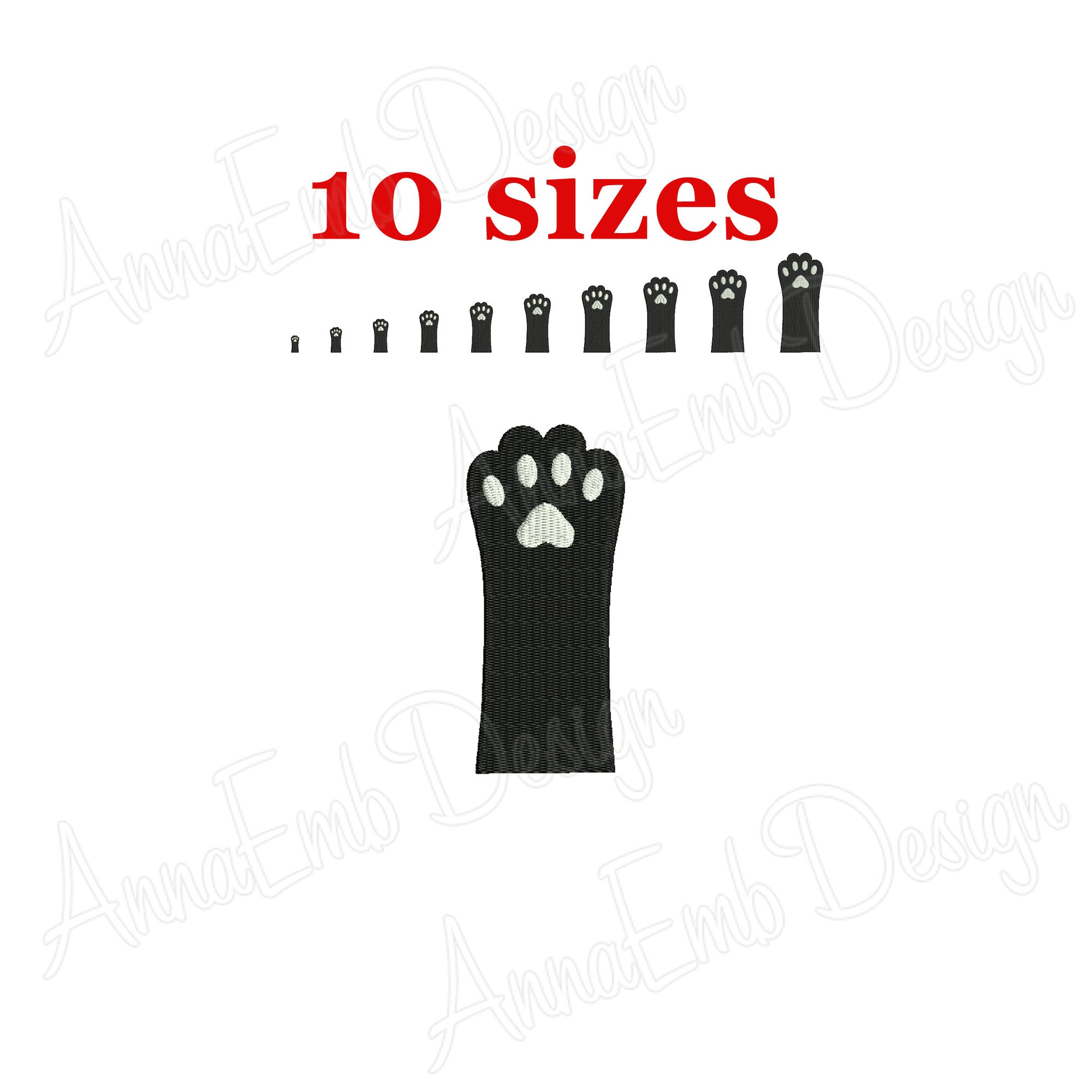 Cat Paw Print Embroidery Design. Paw Mini Embroidery. Machine ...
