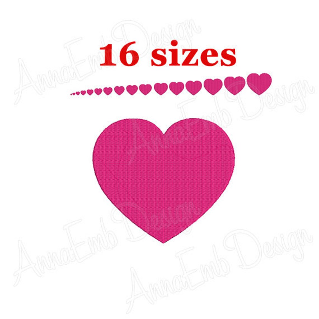 Heart Embroidery Design. Mini Heart Embroidery. Love. Heart Shapes ...