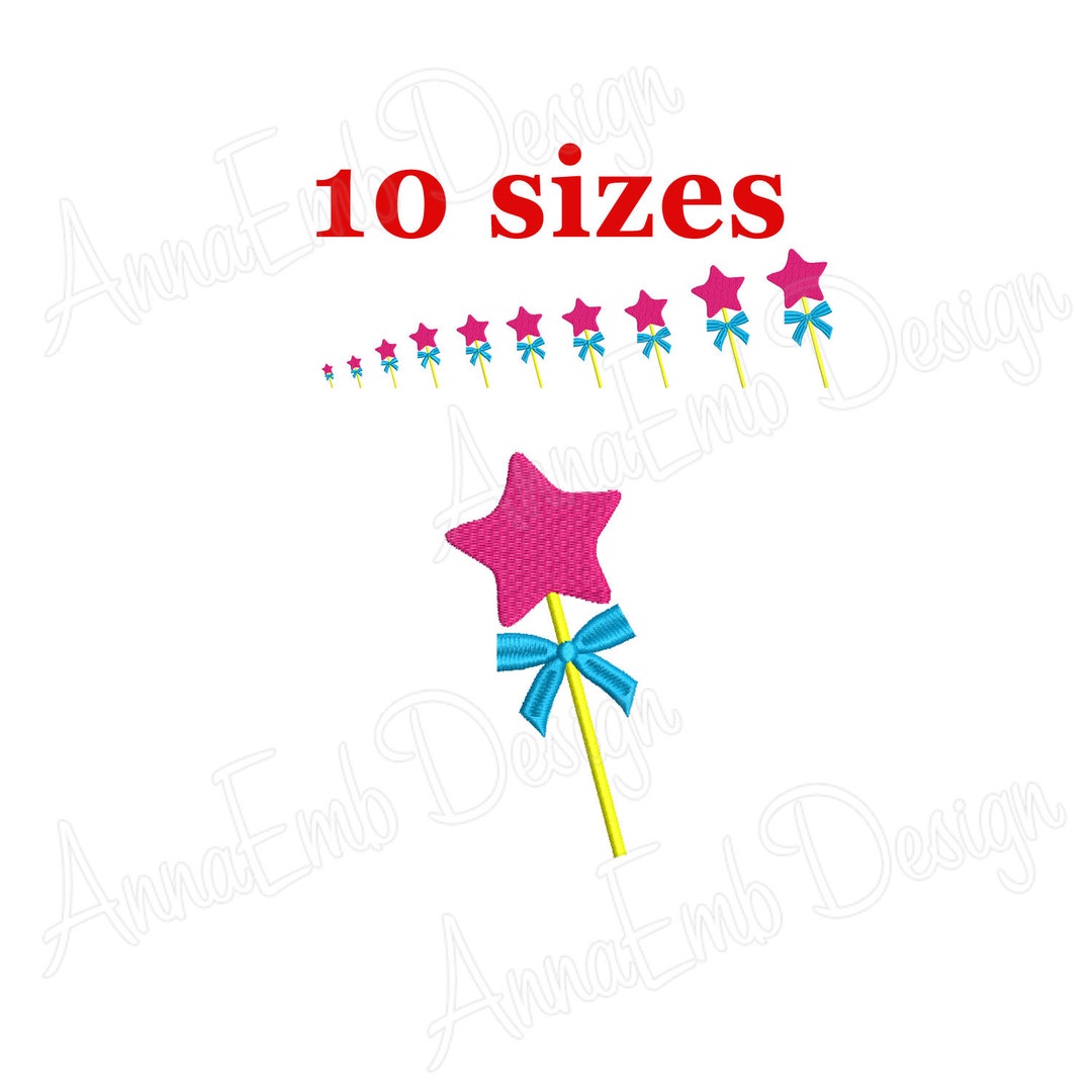 Magic Wand Embroidery Design. Mini Wand. Machine Embroidery Design ...