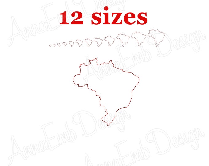 BRAZIL Map Modern Cross Stitch Pattern. Brazil Art. Carnaval Gift ...