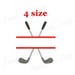 Split Golf Embroidery Design. Golf Club Design. Golf Embroidery Design ...