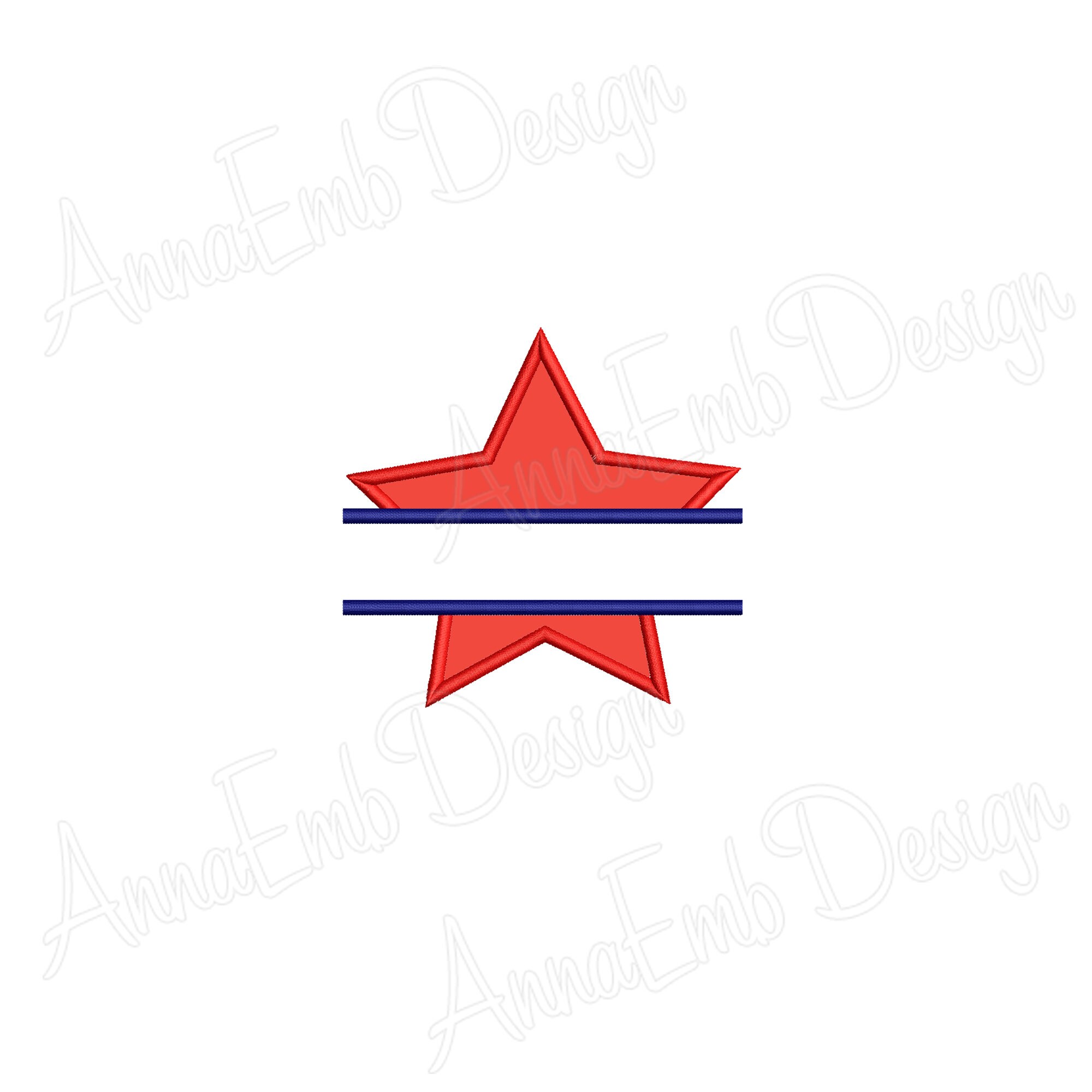 Star Applique Embroidery Design. Star Embroidery Design. Machine ...