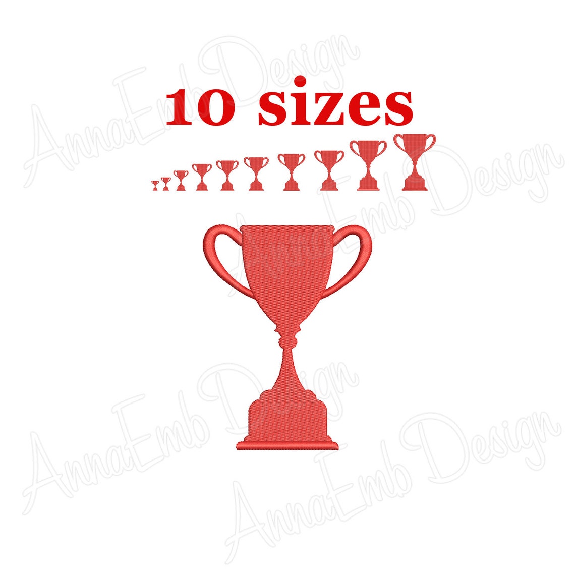 Trophy Cup Embroidery Design. Trophy Cup Mini. Machine | Etsy