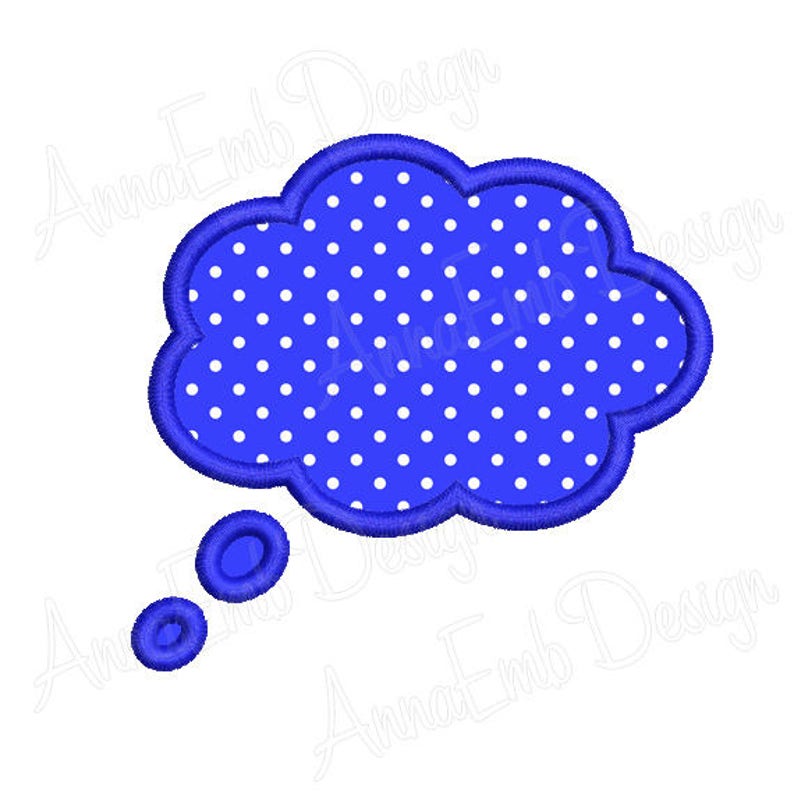 Thought Bubble Applique Embroidery Design. Think Bubble - Etsy