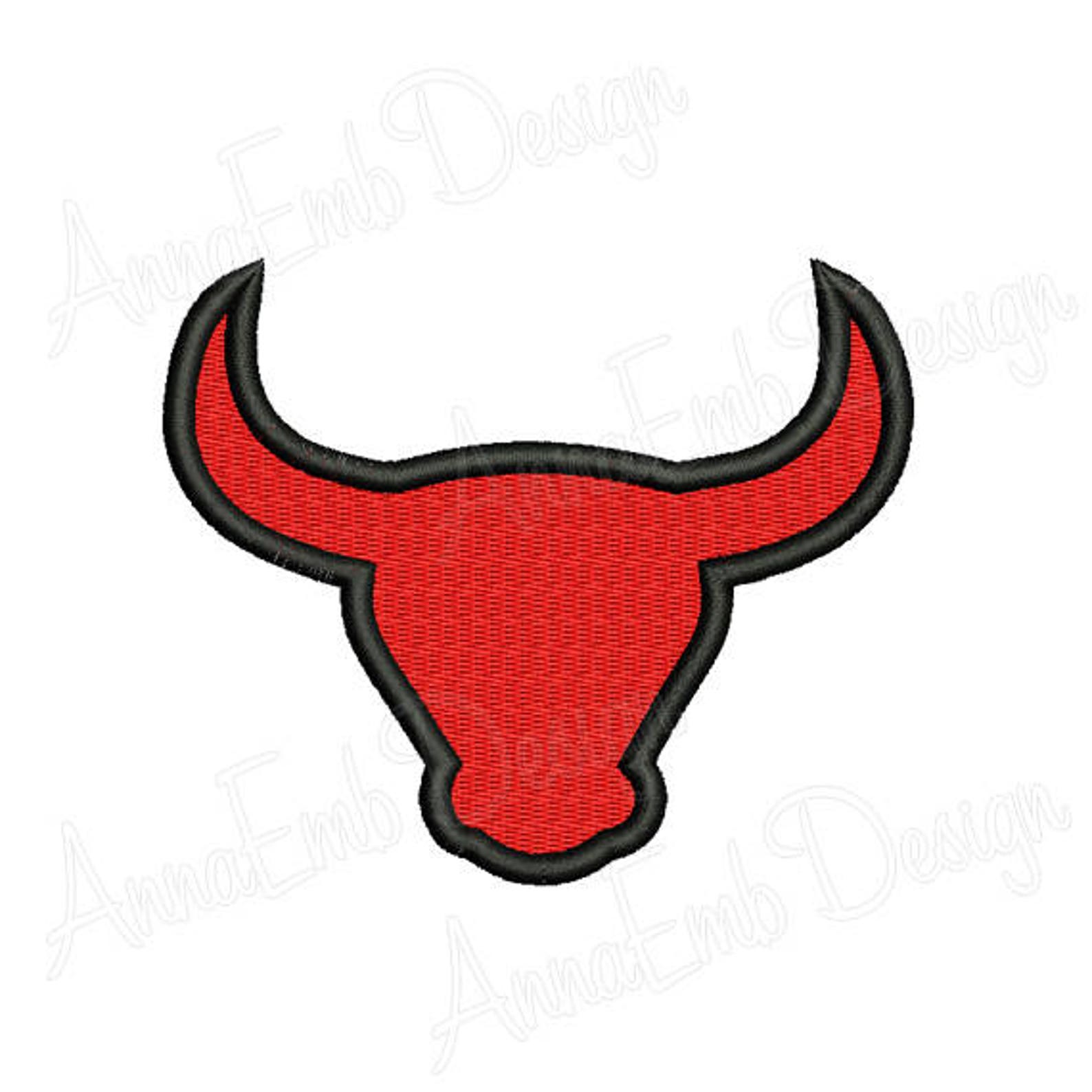 Bull Head embroidery design. Bull embroidery design. Machine | Etsy