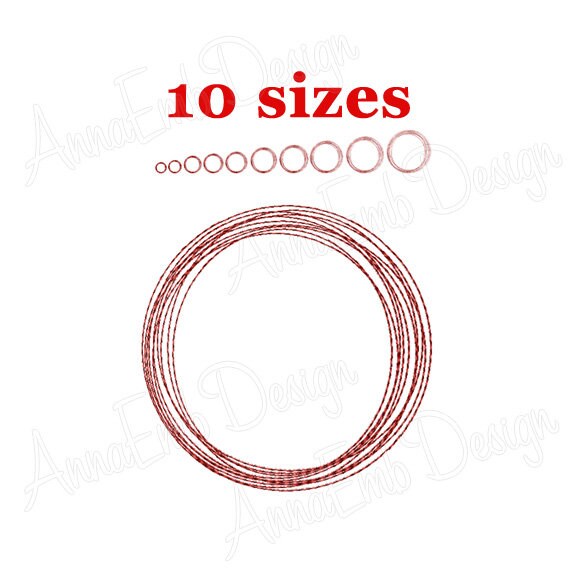 Monogram Frame Embroidery Design. Circle Frame. Embroidery - Etsy