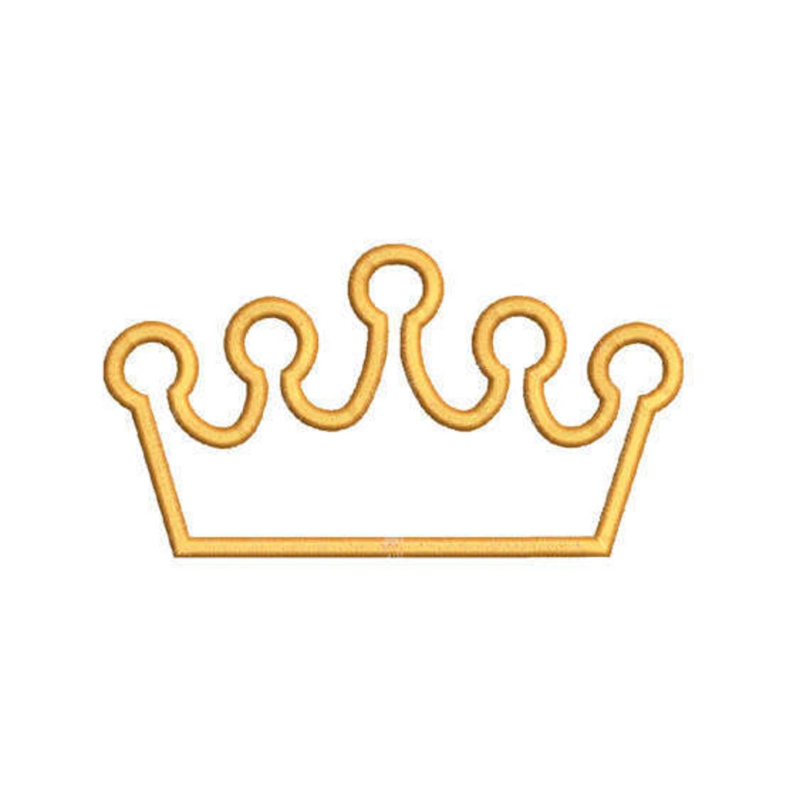 Crown Applique Embroidery Design. Crown Embroidery. Machine - Etsy