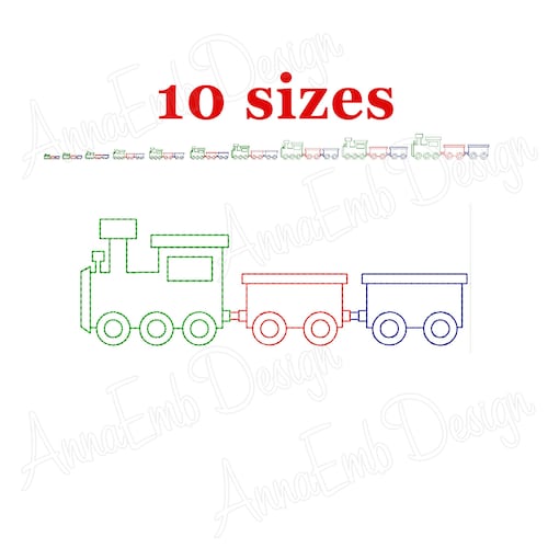 Train Mini Machine Embroidery Design | Etsy